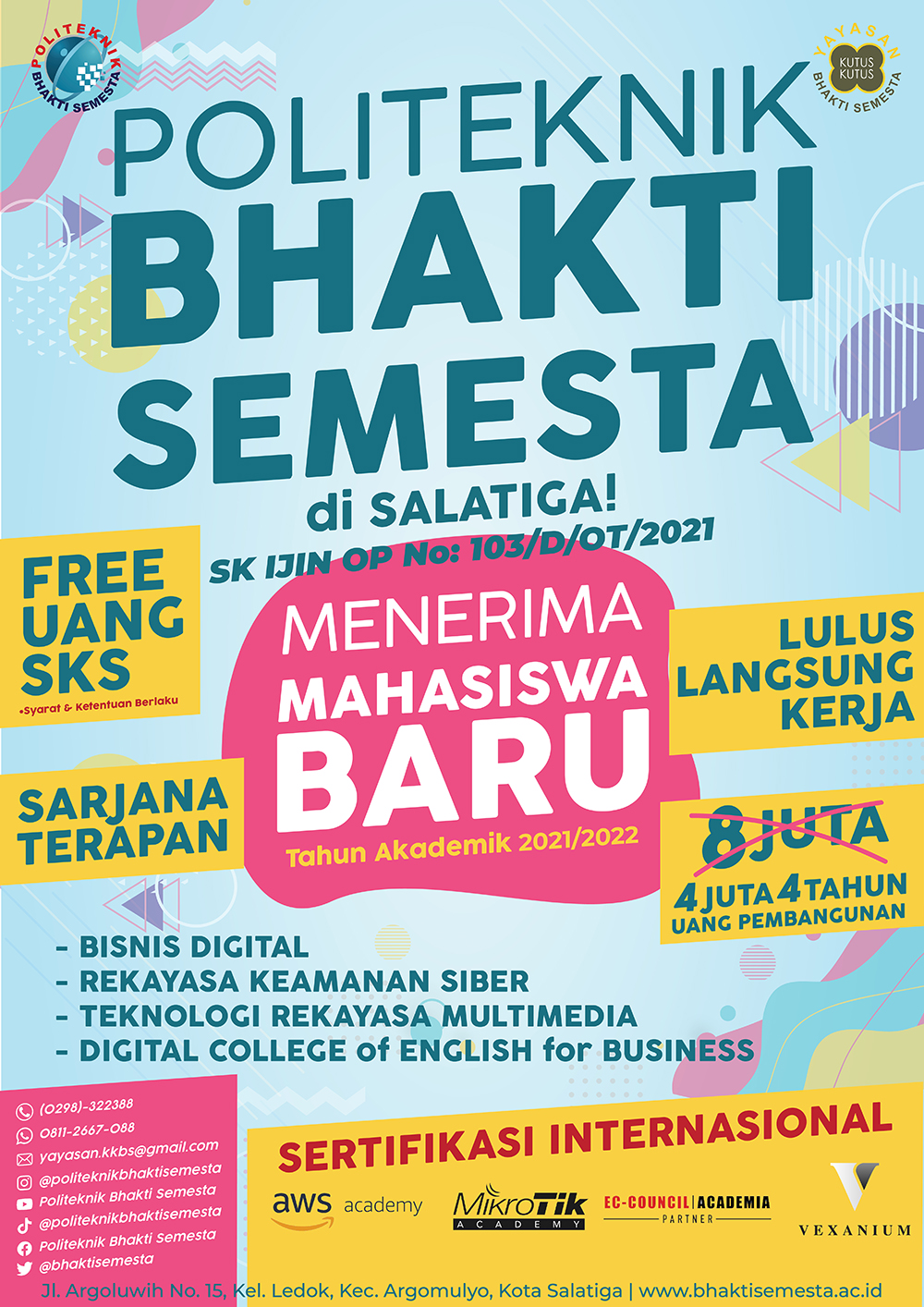 Ayo Daftar ke Politeknik Bhakti Semesta